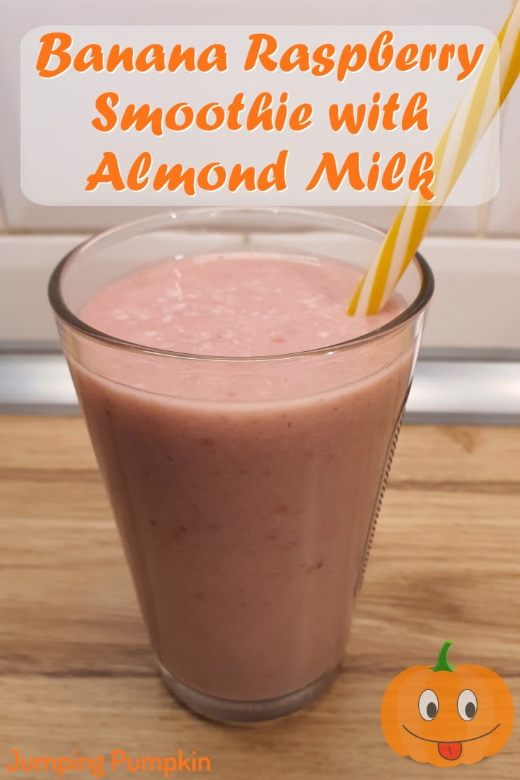 Banana Raspberry Smoothie With Almond Milk - Jumping Pumpkin